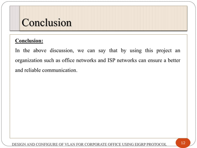 Design And Configuration Of Vlan For Corporate Office Using Eigrp Protocolpdf