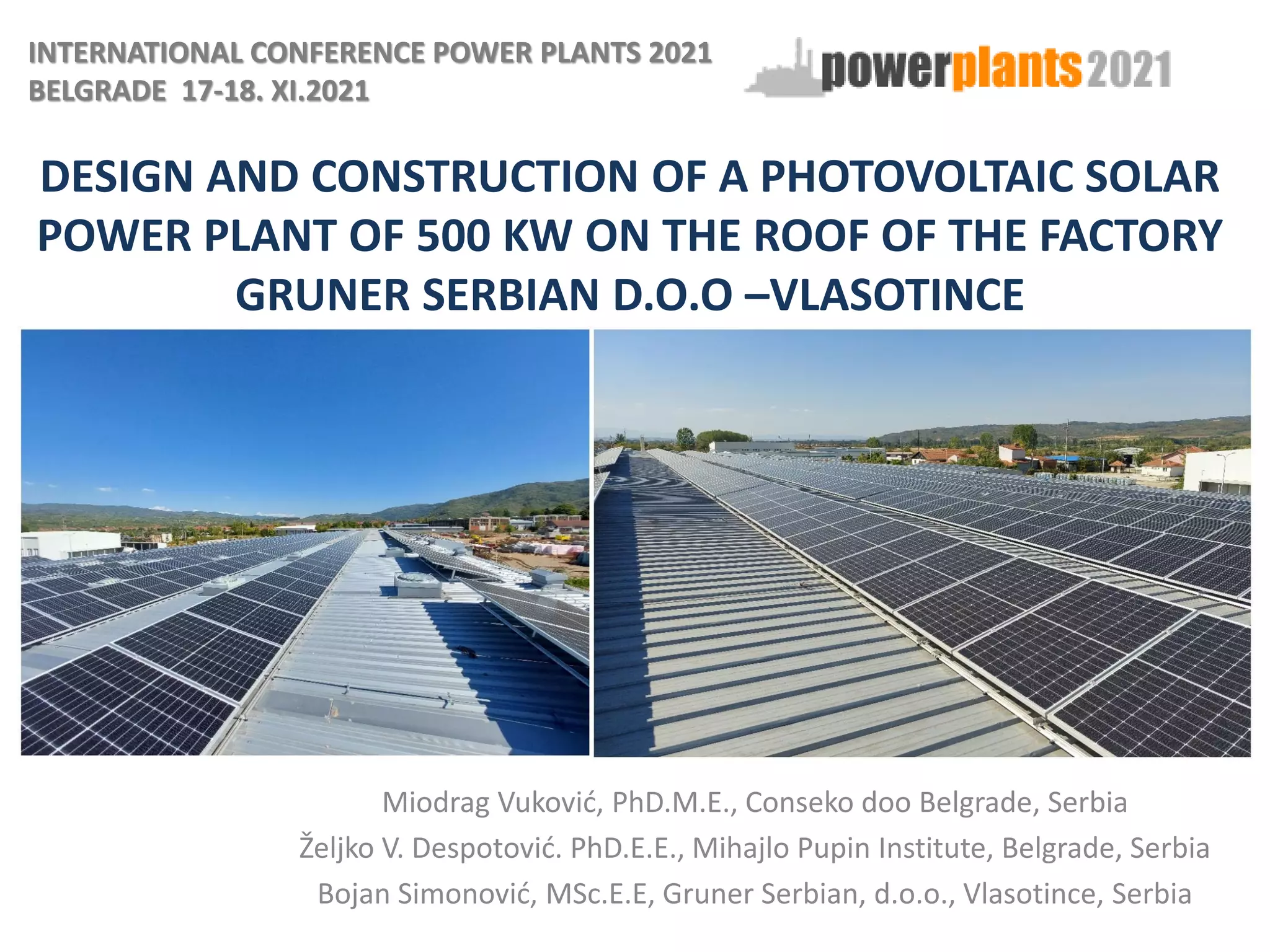 Design and construction of a photovoltaic solar power plant of 500 kw | PDF