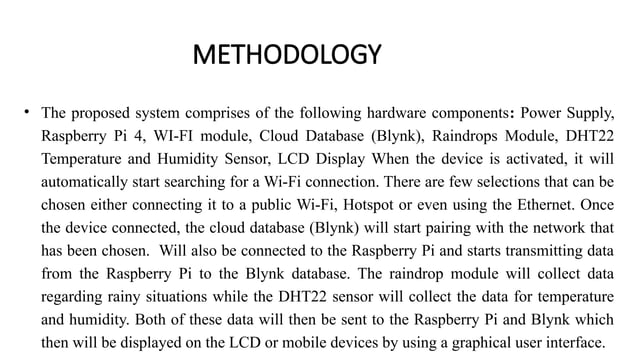 DESIGN AND CONSTRUCTION OF A RASPBERRY PI 4 WEATHER MONITORING SYSTEM OVER IOT.docx.pptx
