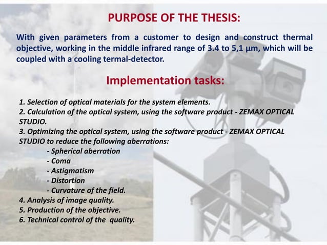 Design and construction of thermo-vision objective for the middle ...