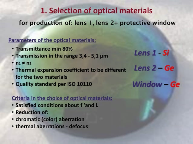 Design and construction of thermo-vision objective for the middle ...