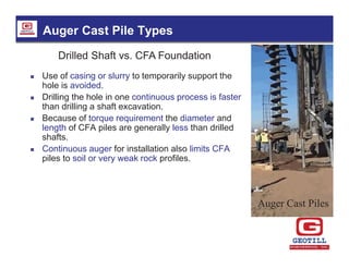Problems With Auger Cast Piles