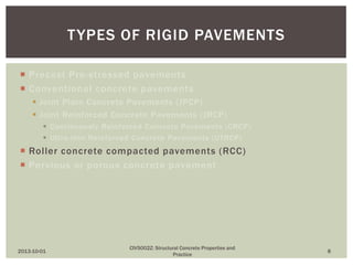 Design and construction of concrete roads | PDF