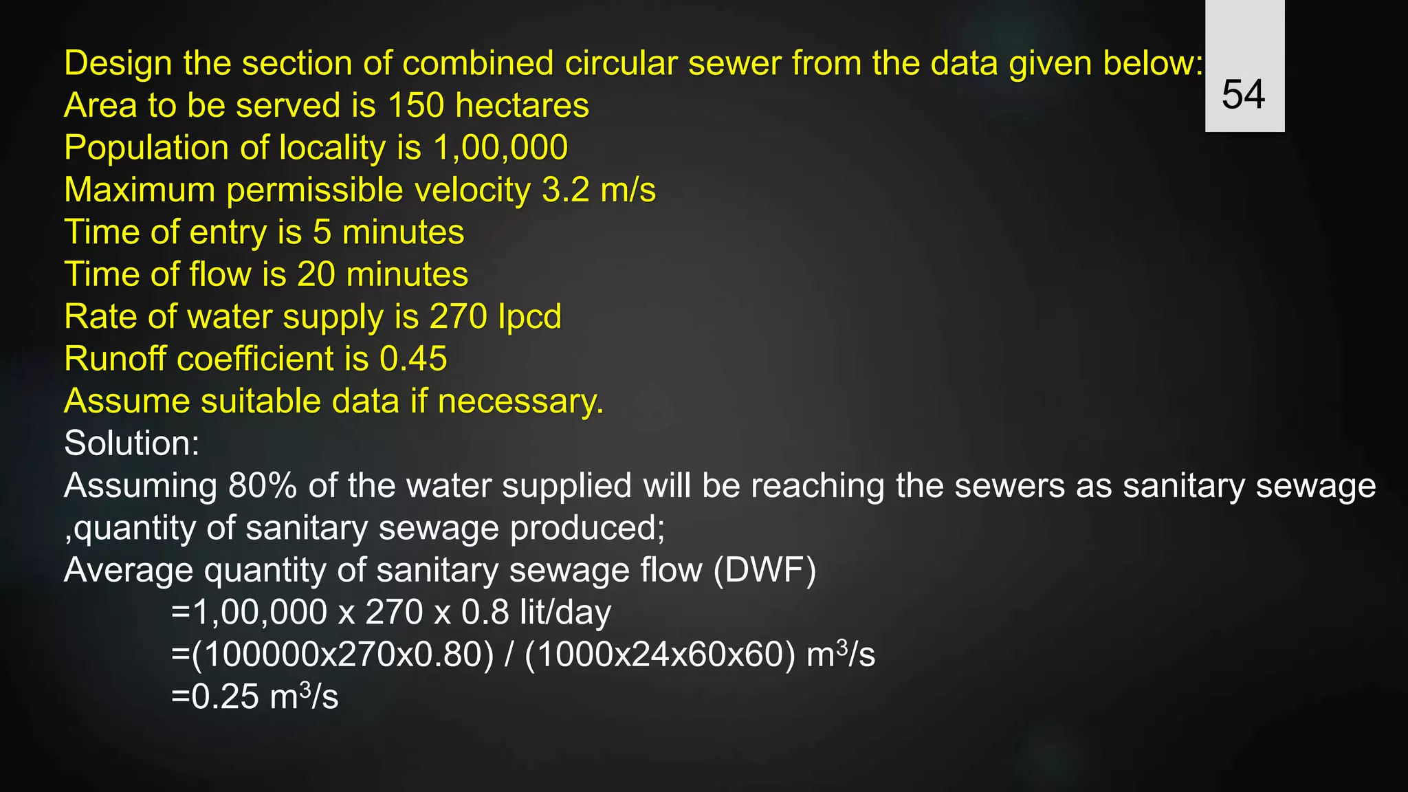 Design and construction of sewer | PPTX