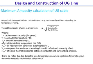 Design and construction of underground cable transmission line | PPTX