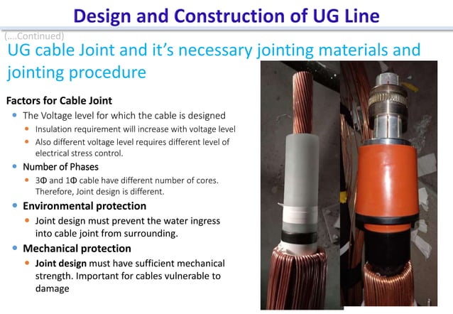 Design and construction of underground cable transmission line | PPTX