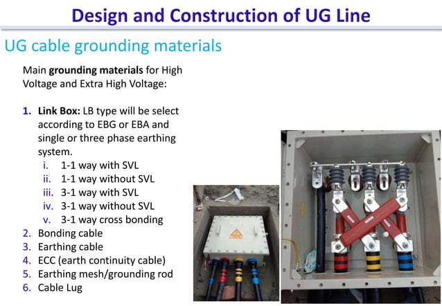 Design and construction of underground cable transmission line | PPTX