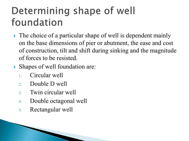 Design and construction of well foundations | PPTX | Civil Engineering ...