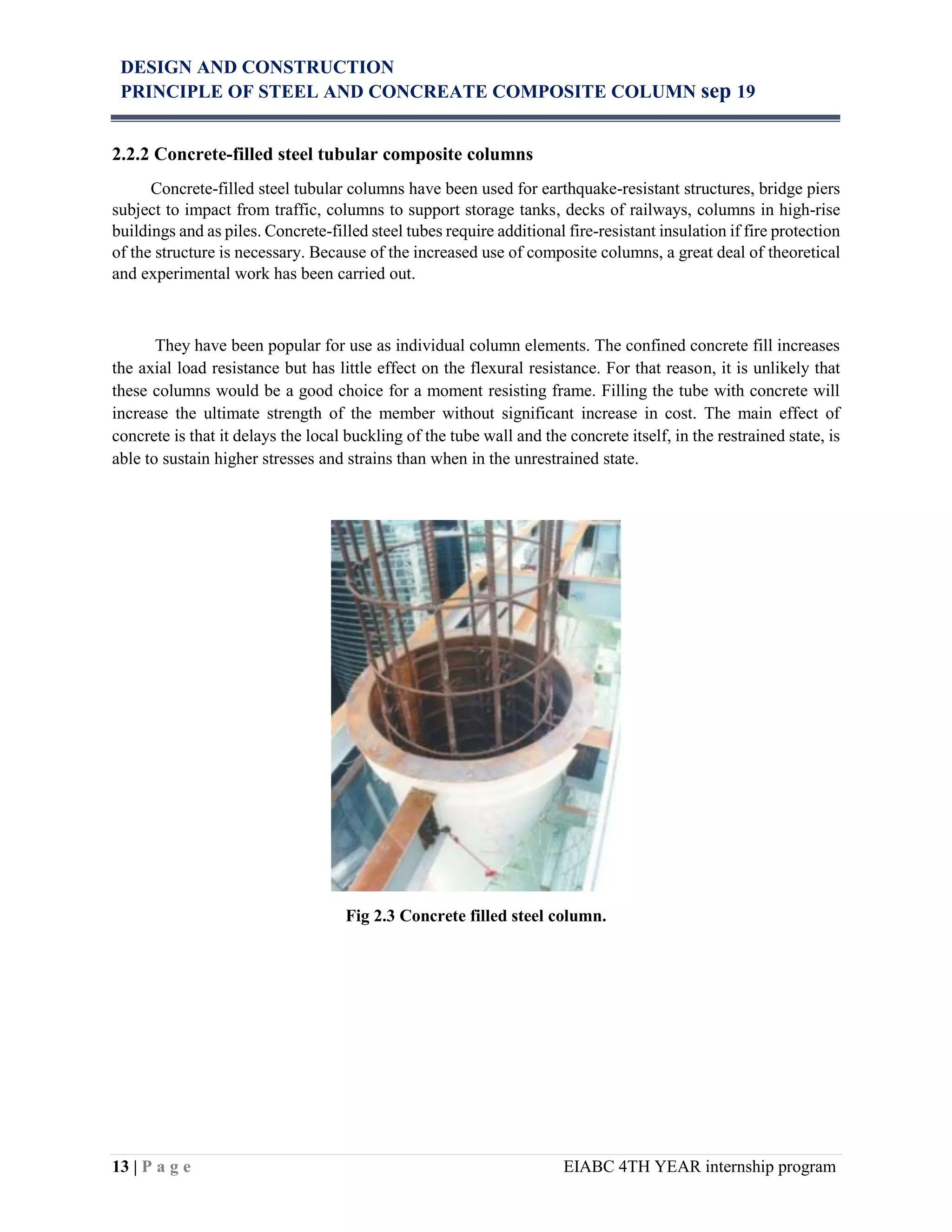 Design and construction principle of steel concreat composite column ...