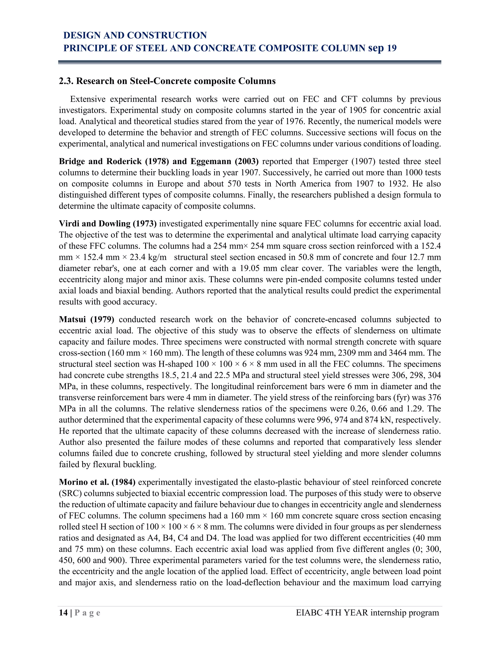 Design and construction principle of steel concreat composite column ...