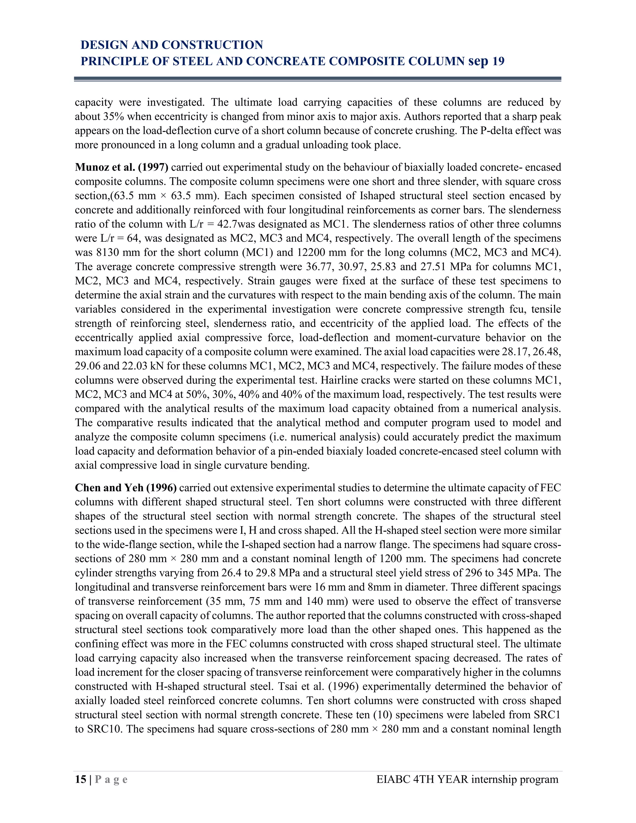 Design and construction principle of steel concreat composite column final | PDF