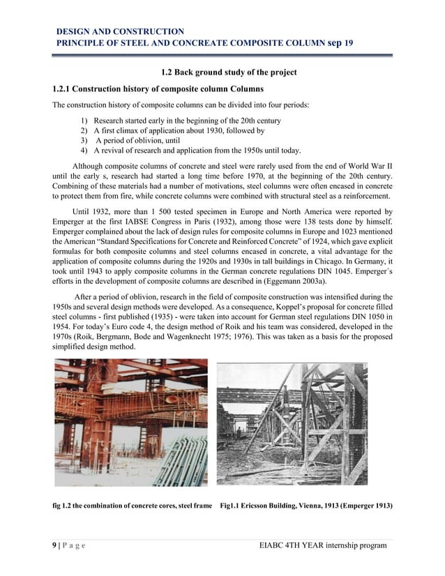 Design and construction principle of steel concreat composite column ...