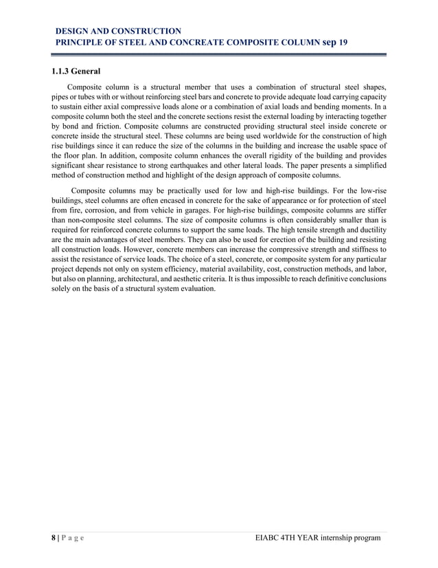 Design and construction principle of steel concreat composite column ...