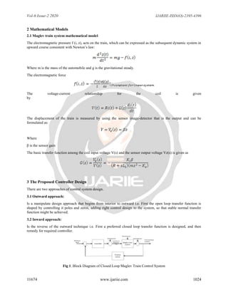 Design and control of ems magnetic levitation train using fuzzy mras and pid controllers | PDF
