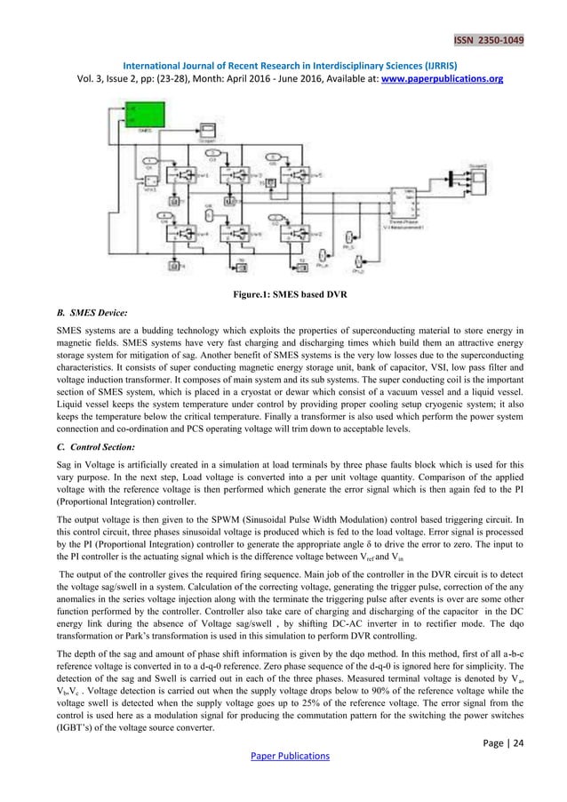 DESIGN AND DEVELOPMENT OF SMES BASED DVR MODEL IN SIMULINK | PDF