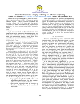 Design and development of 3 way dropping dumper | PDF