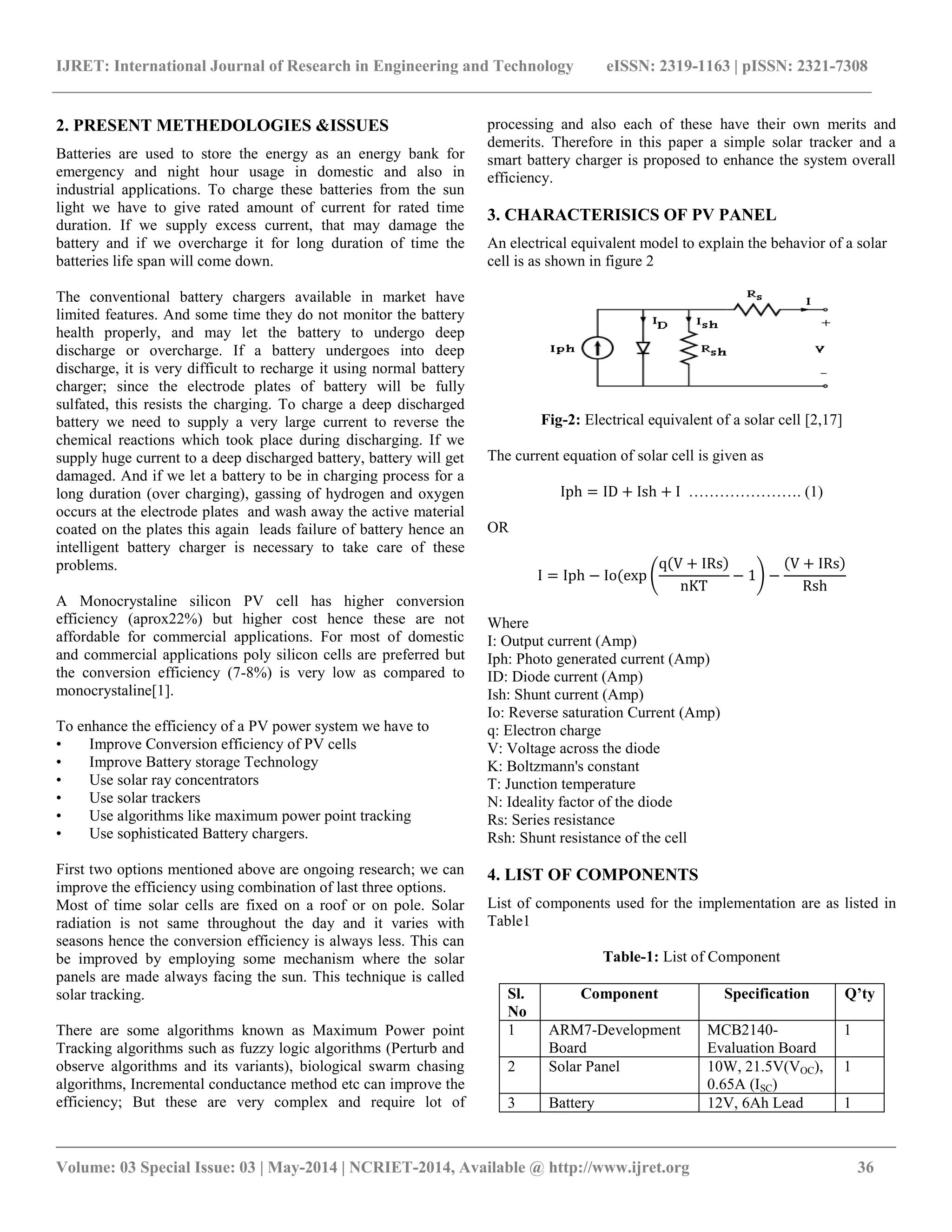 Design And Development Of Advanced Microcontroller Based Solar Battery Charger And Solar