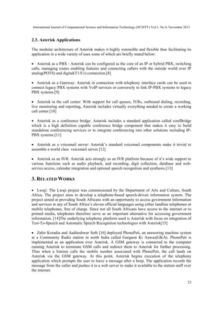 Design and development of asterisk based computer services accessing ...