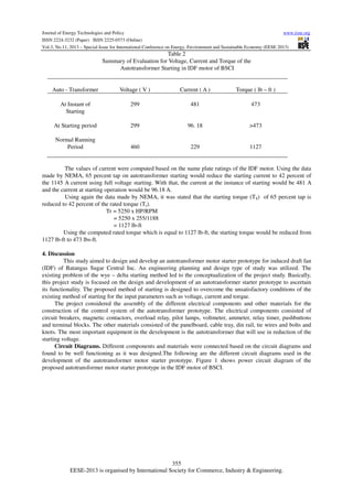 Design and development of autotransformer motor starter for induced ...