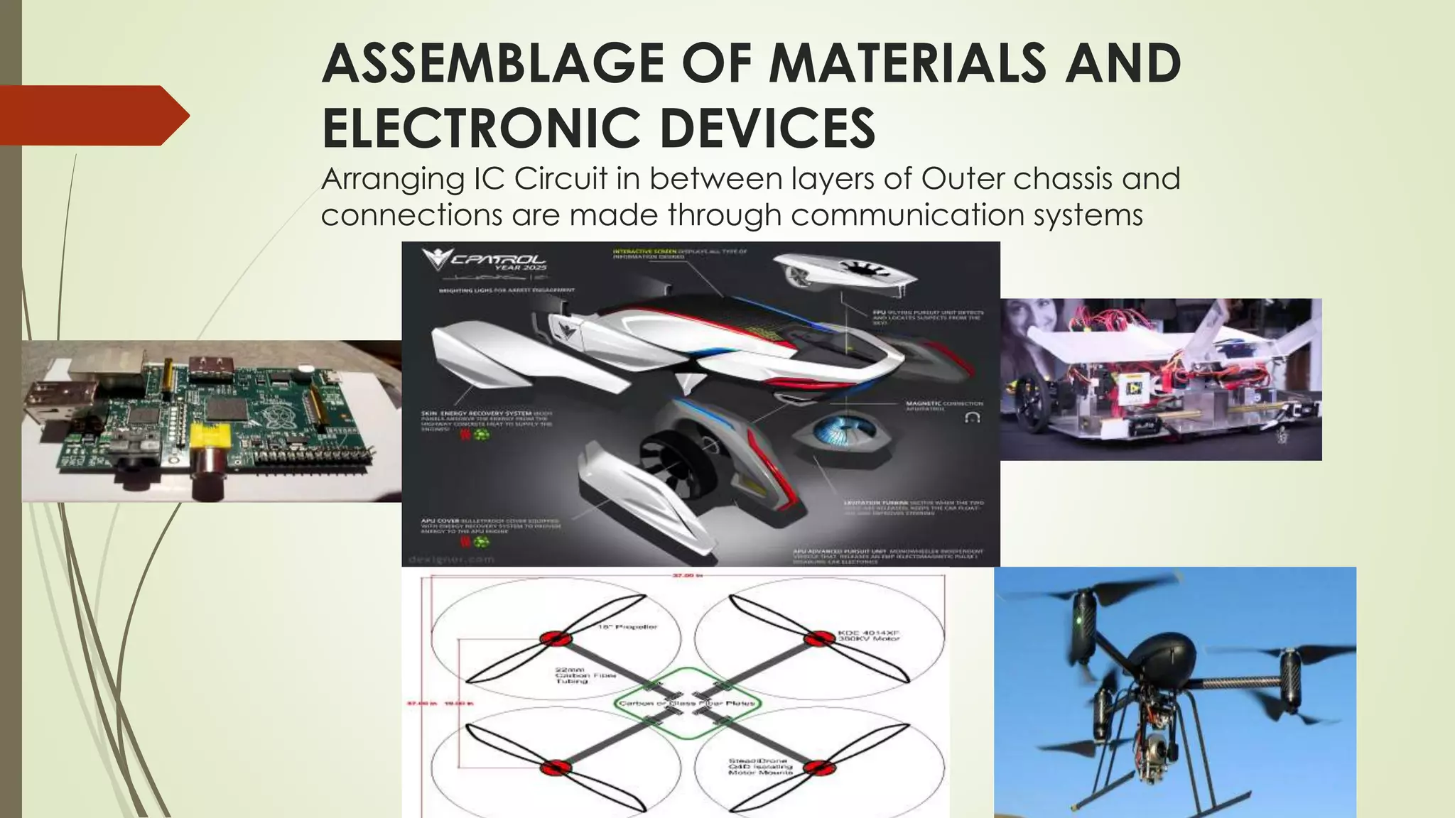 Basic Design and development of drones through mechatronics | PPTX