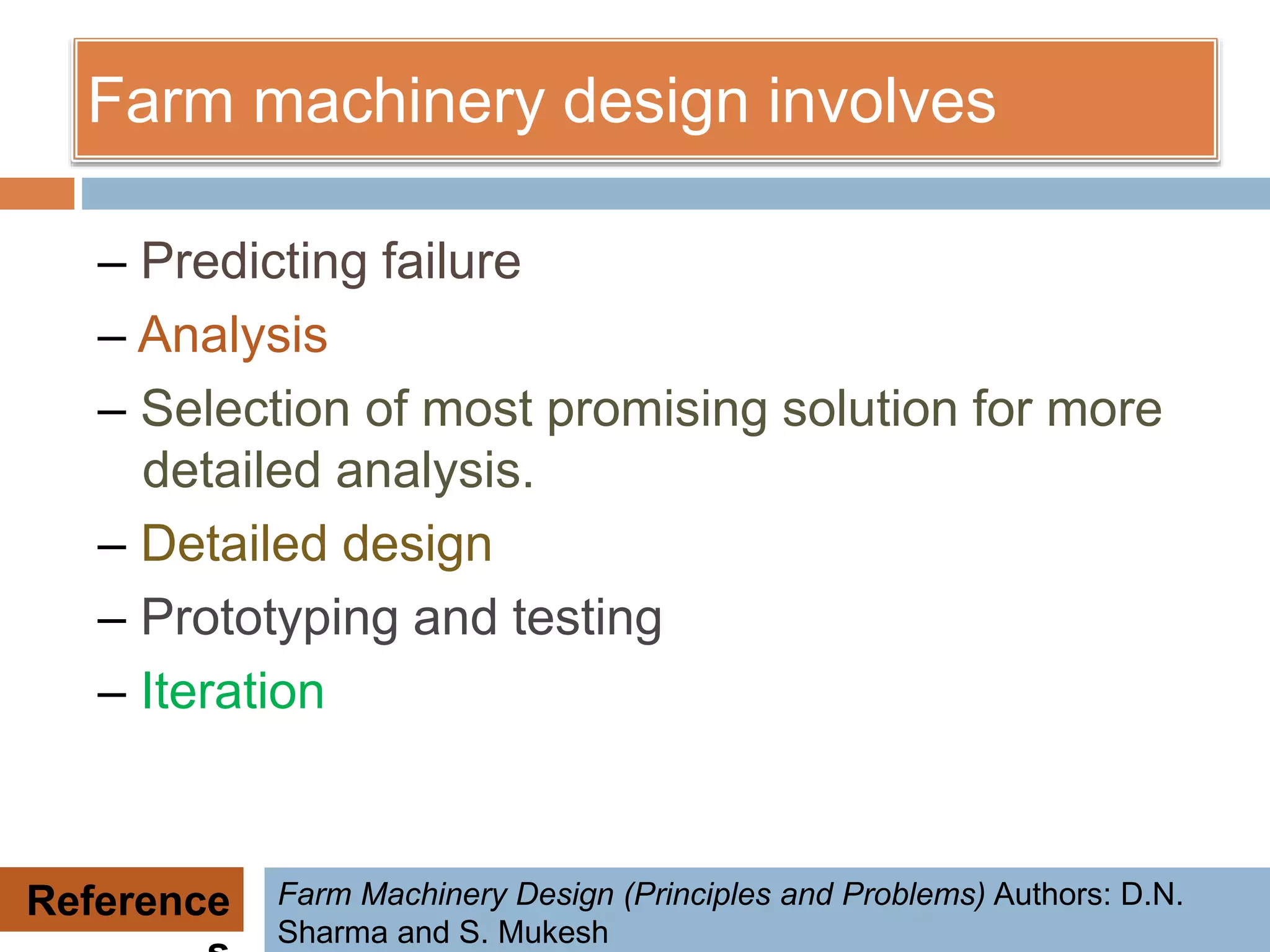 Design and development of farm power and machinery system | PPTX
