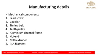 Design and Development of FDM 3D Printer Machine.pptx | 3-D Graphics ...