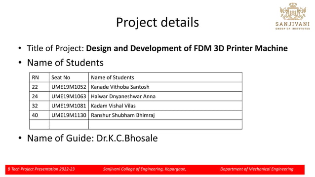 Design and Development of FDM 3D Printer Machine.pptx | 3-D Graphics ...