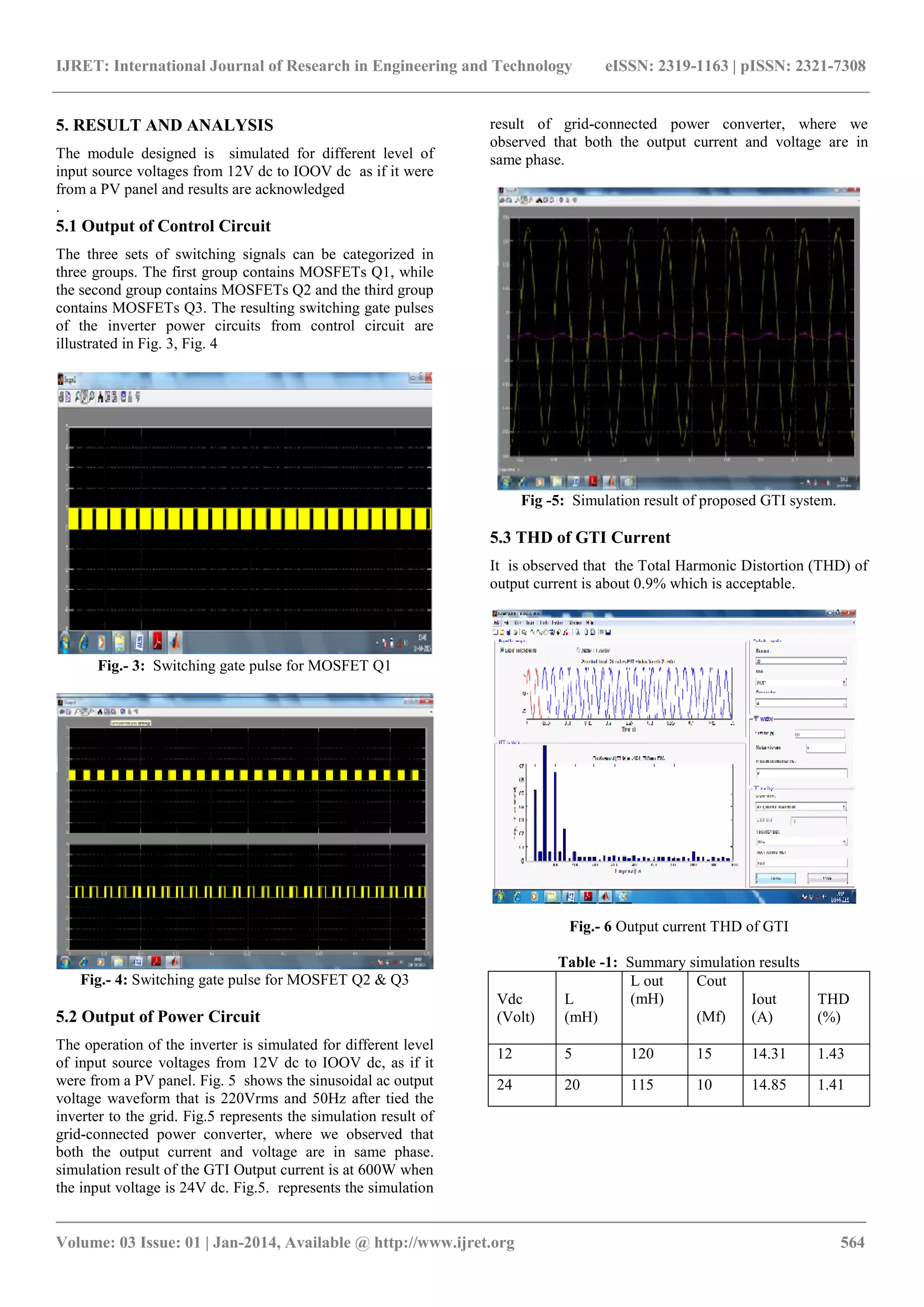 Design and development of grid tie inverter with closed loop spwm single stage three switch ...