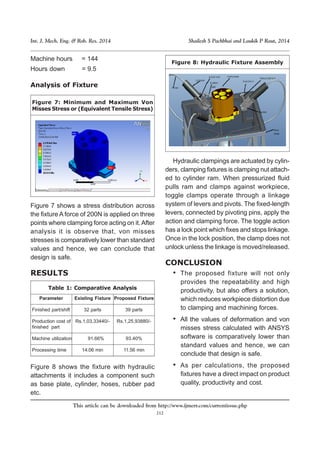 Design and development of hydraulic fixture | PDF
