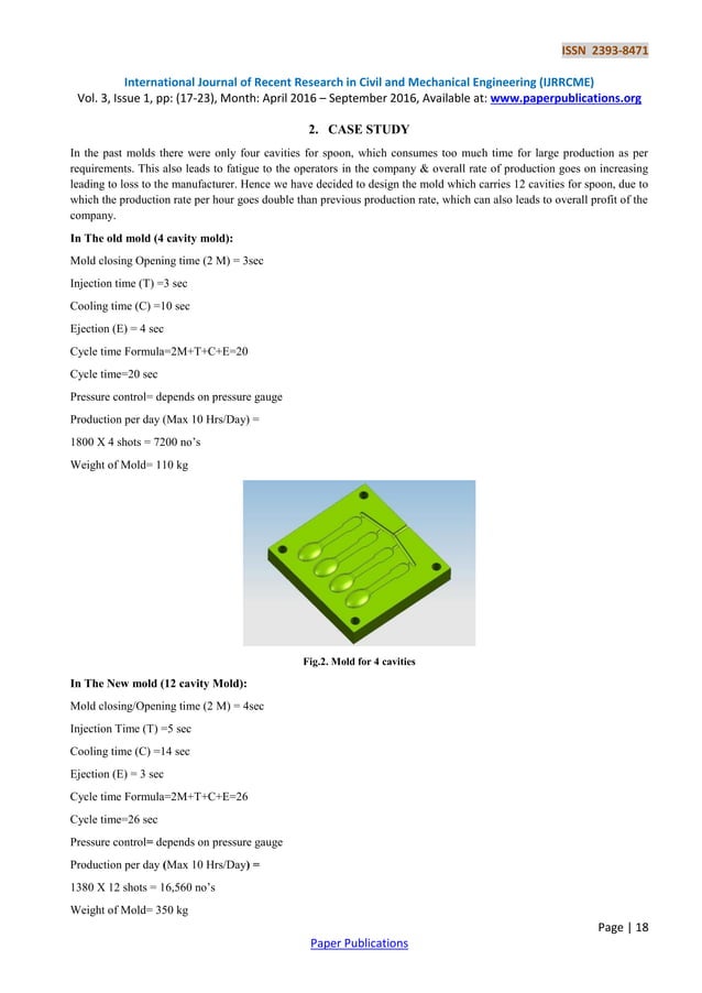 Design & Development of Injection Mold Using Flow Analysis and Higher End Design Software | PDF