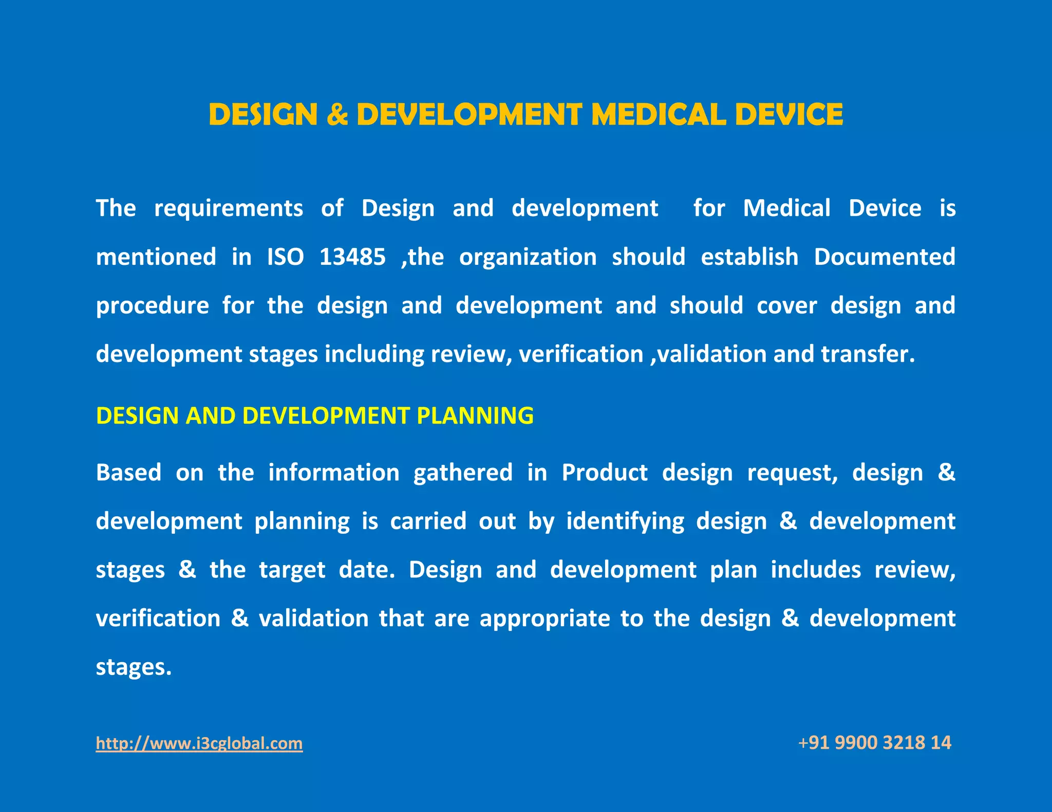 Design and development of medical device | DOCX