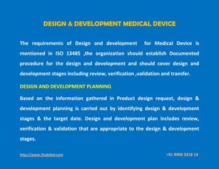 Design and development of medical device | DOCX