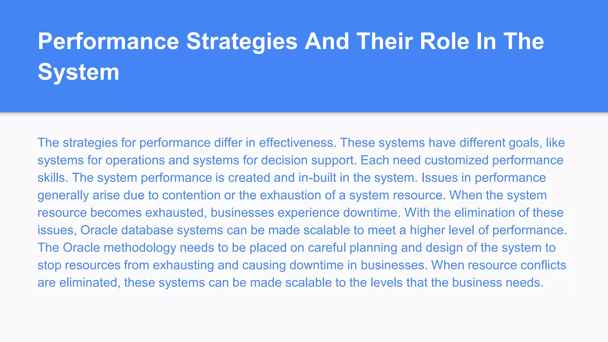 Design and development of oracle database system | PPT