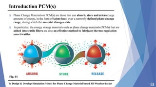 Design and development of phase change material based all weather jacket | PPT