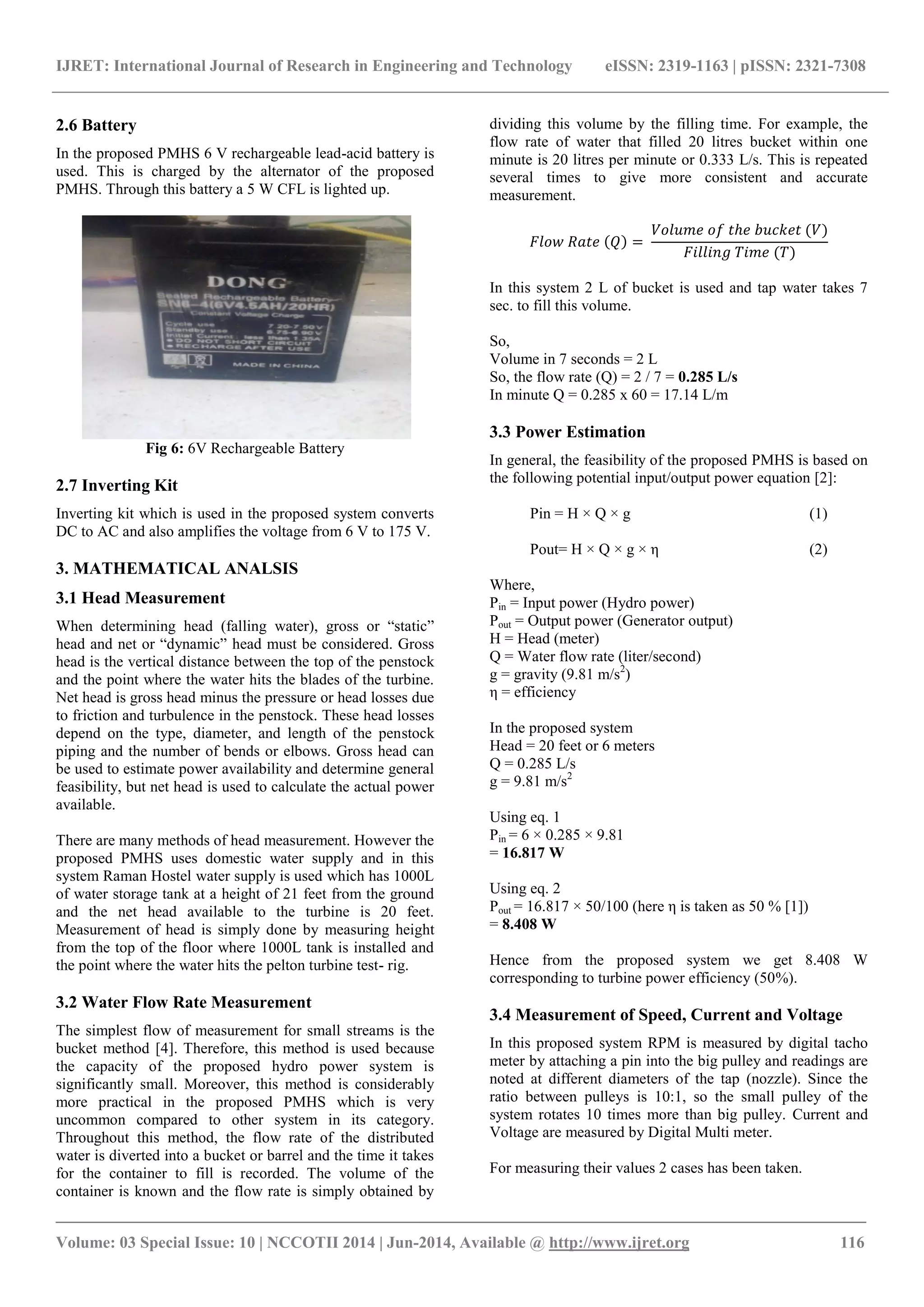 Design and development of pico micro hydro system by using house hold ...