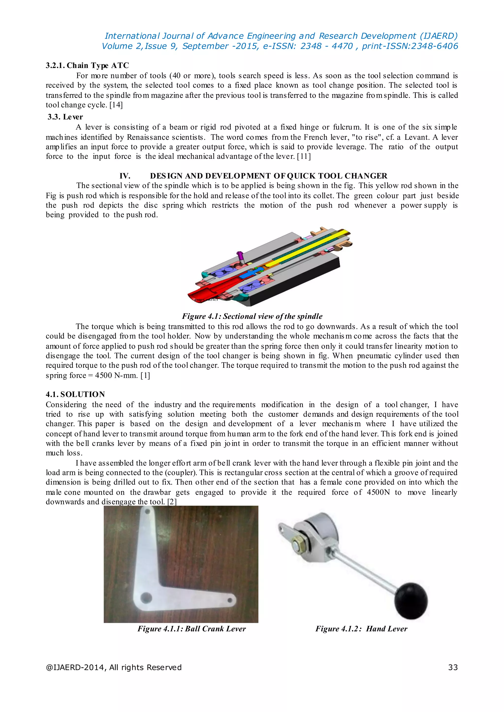 Design and development of quick tool changer for economic class ...