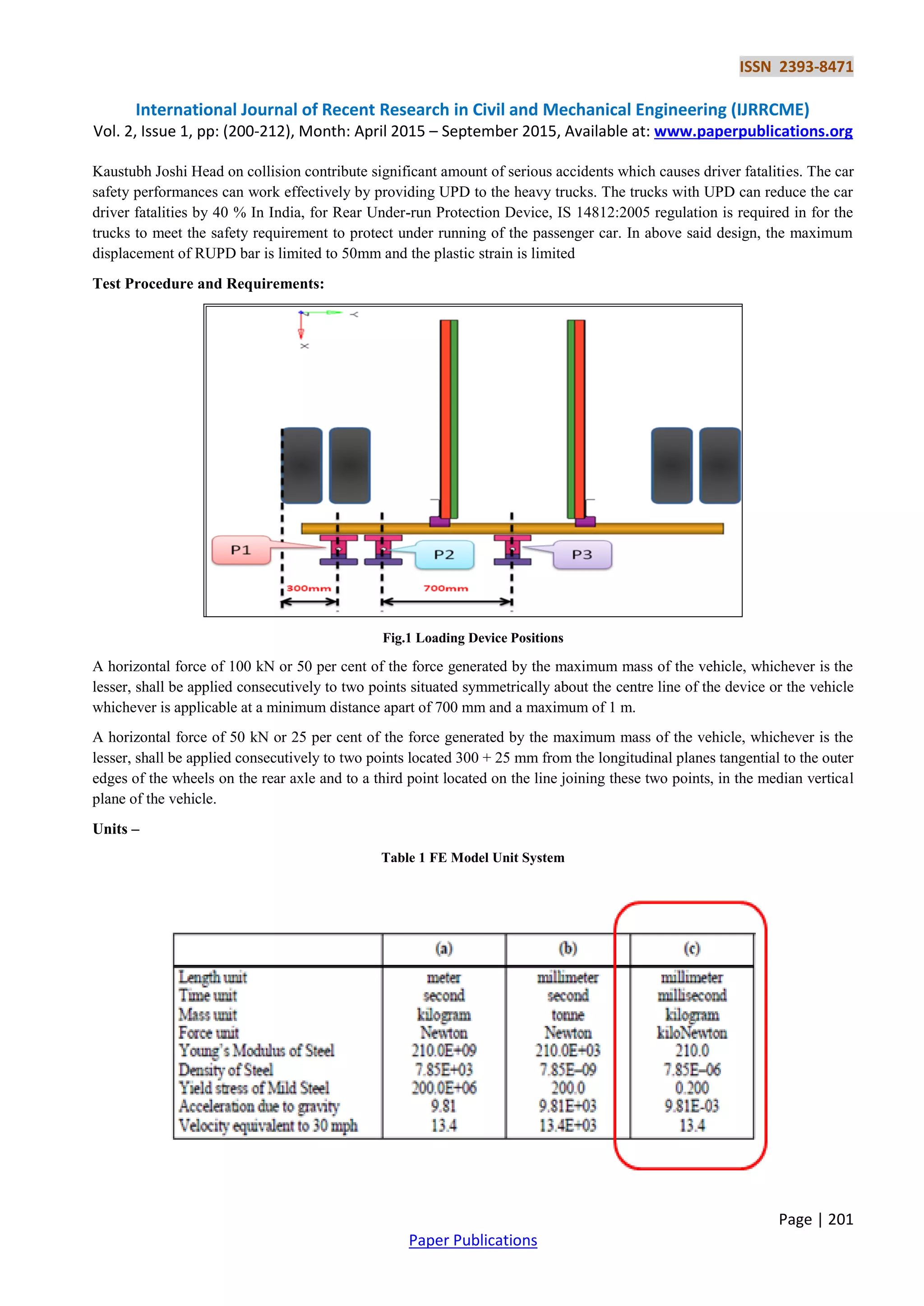 Design and Enhancement of Rear Under-Run Protection Device For 15 Tonne ...