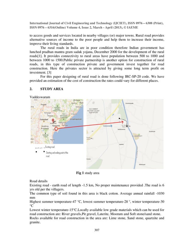 Design and estimation of rural road in vaddeswaram | PDF | Agriculture ...