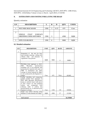 Design and estimation of rural road in vaddeswaram | PDF