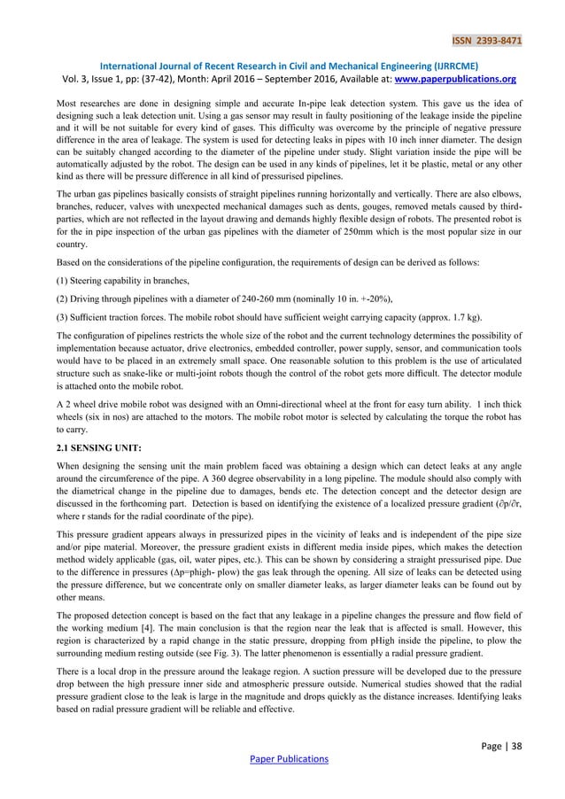 Design and Fabrication of an In-Pipe Inspection Robot | PDF | Physics ...