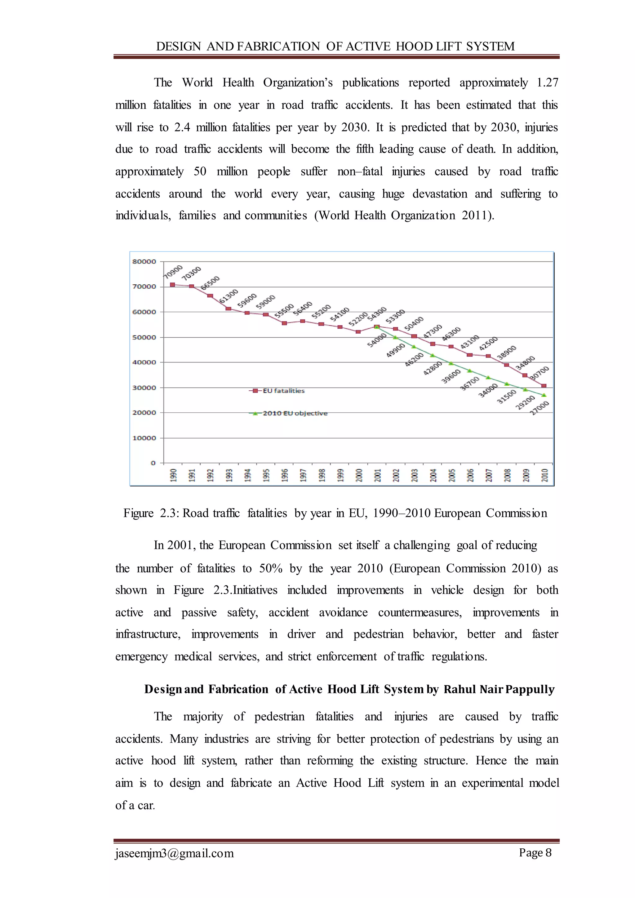 report Design and fabrication of active hood lift system | DOCX