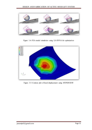 report Design and fabrication of active hood lift system | DOCX
