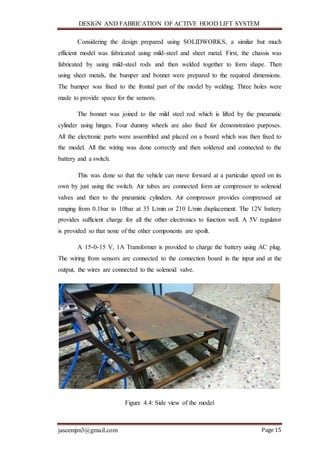 report Design and fabrication of active hood lift system | DOCX