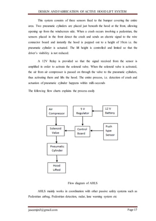 report Design and fabrication of active hood lift system | DOCX