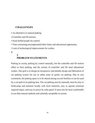 Design and fabrication of car parking system th esis | DOC