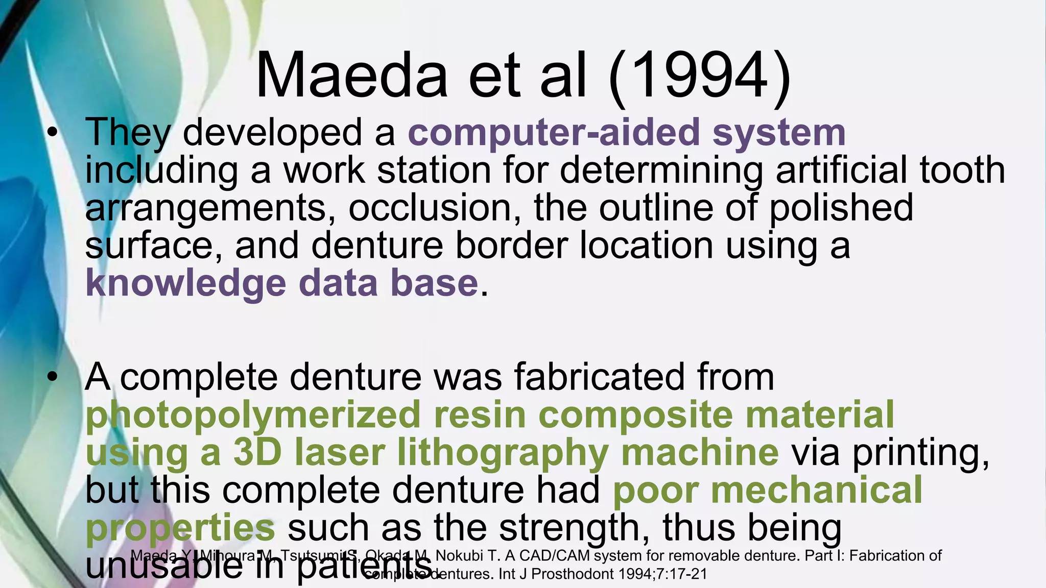 Design and fabrication of complete dentures using cad | PPTX