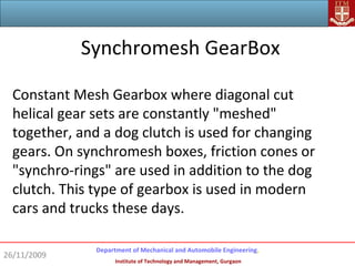 Design and fabrication_of_gear_box | PPT