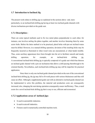 Design and fabrication of jig to drill holes on inclined surface | PDF