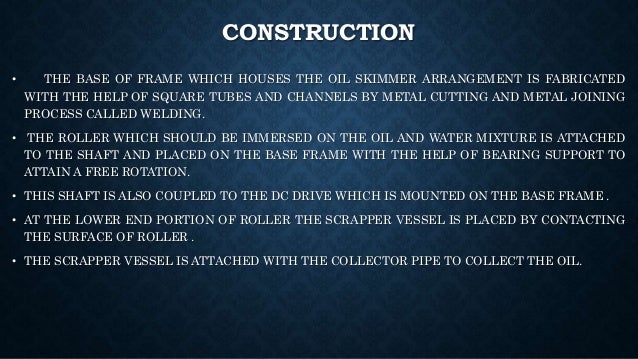 Design and fabrication of oil skimmer PPT .pptx