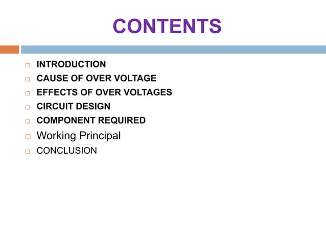Design and fabrication of over voltage relay | PPTX